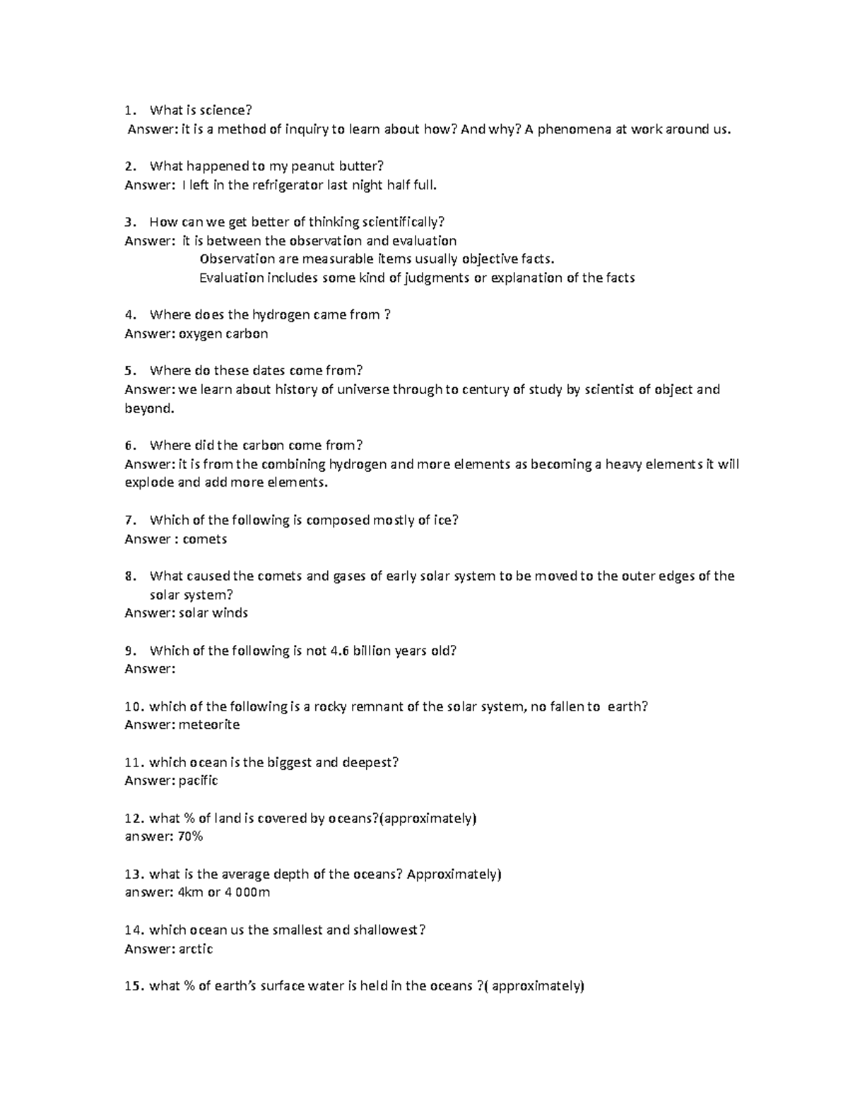 What Is Science None What Is Science Answer It Is A Method Of
