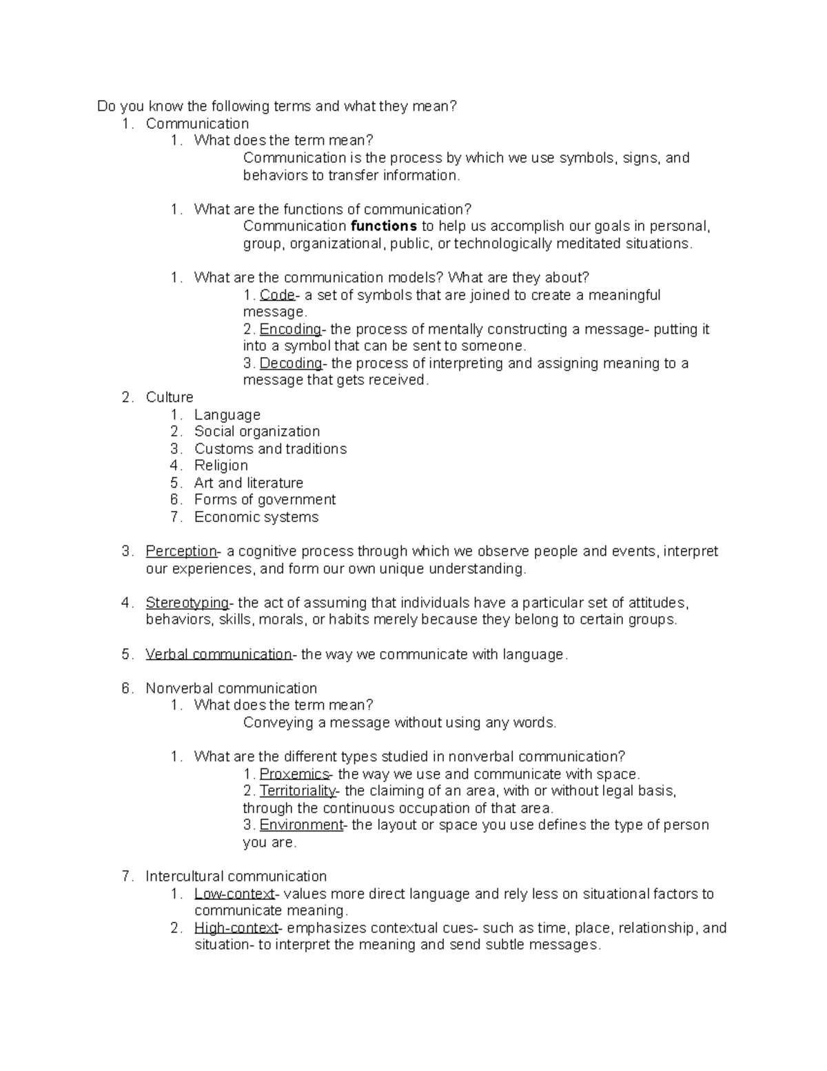 Speech Final Exam Review - Do you know the following terms and what ...