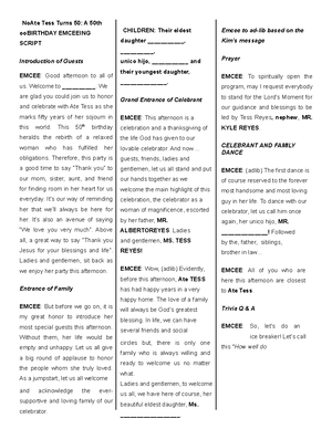 Debut Script Trixia TO Print - DEBUT SCRIPT CALL TO ORDER MJ May I have ...