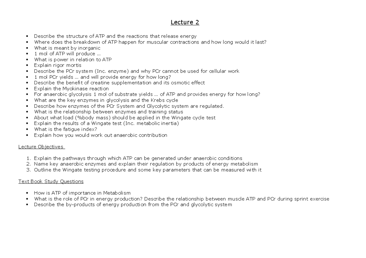 Physiology - Semester 2 - Revision Questions - Describe the structure ...