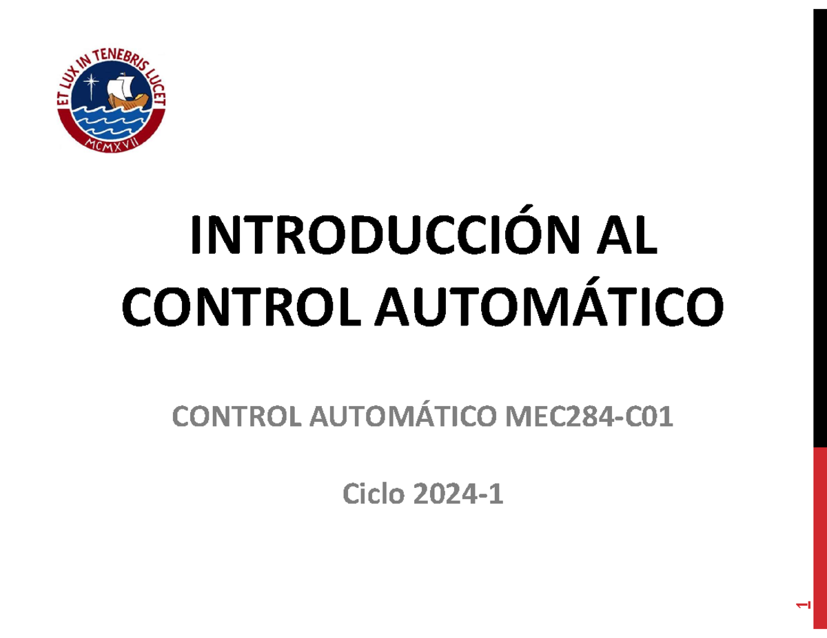 Tema 01 - INTRODUCCIÓN AL CONTROL AUTOMÁTICO - INTRODUCCIÓN AL CONTROL ...