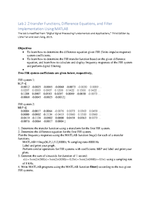 ADSP-03 The z-Transform - Dimitris G. Manolakis and Vinay K. Ingle © 2015 The z -Transform The z ...