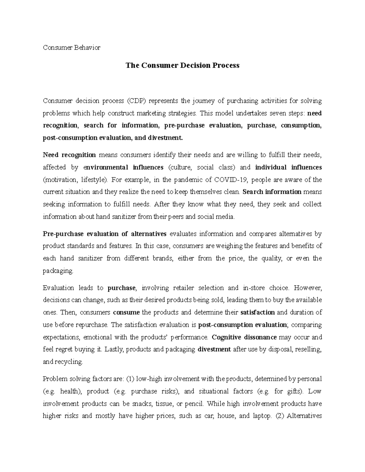 Consumer Behavior - The Consumer Decision Process - Consumer Behavior ...