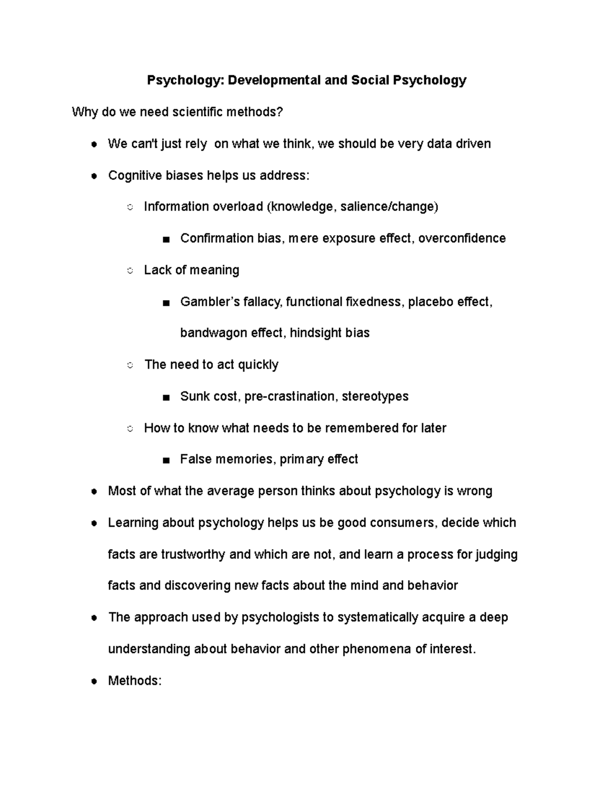 Psychology 002 Developmental and social psychology - Psychology ...