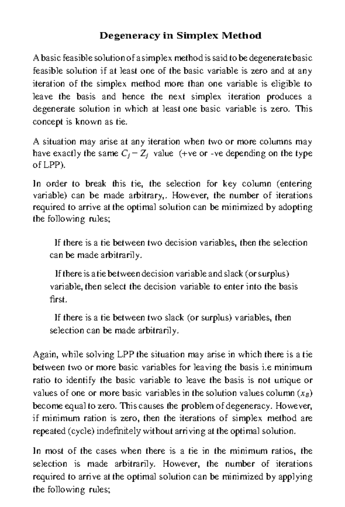 Degeneraneracy - Summary Balaji Institute of Technology and Science ...
