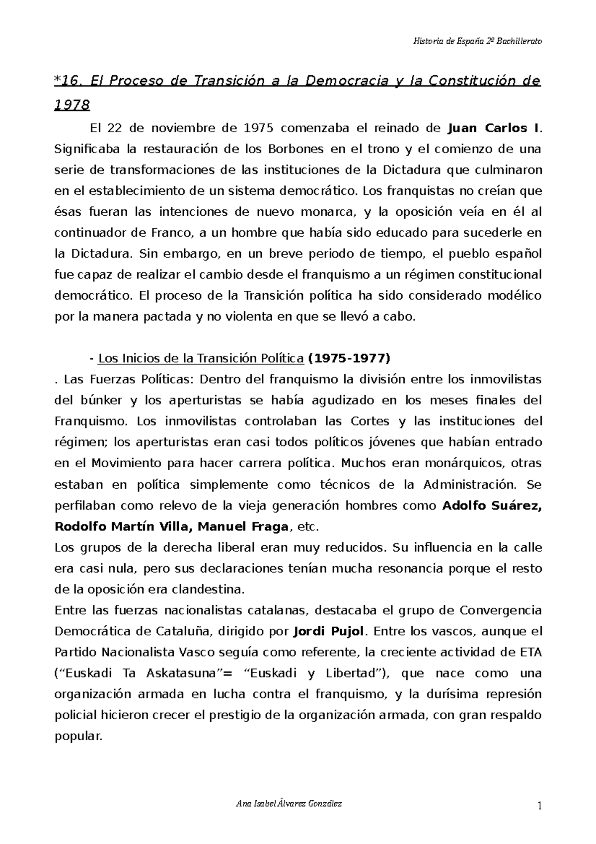 VI. La Transición Democrática - *16. El Proceso de Transición a la ...