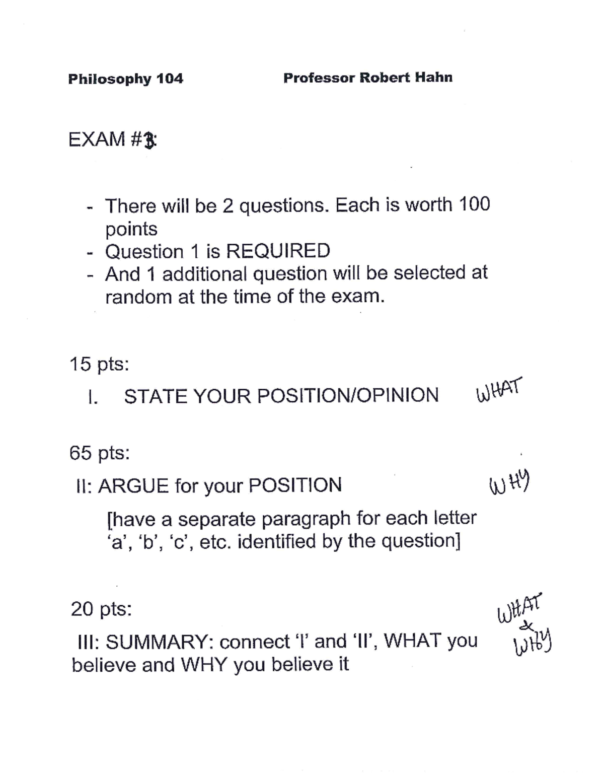 PHIL 104 Exam #3 - Copy - PHIL 104 - Studocu