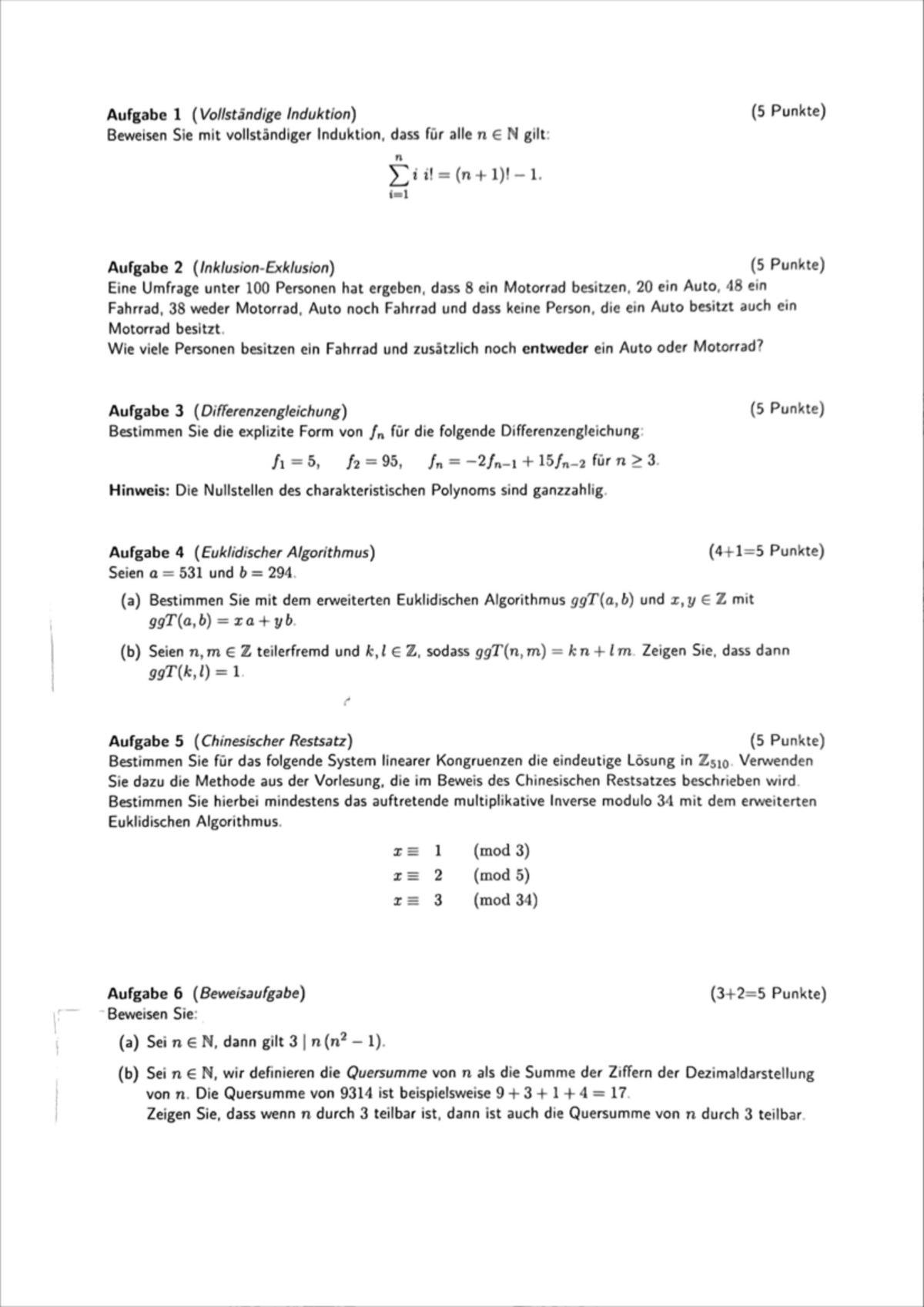 Di Ma WS23-24 - Diskrete Mathematik für Informatiker - Studocu
