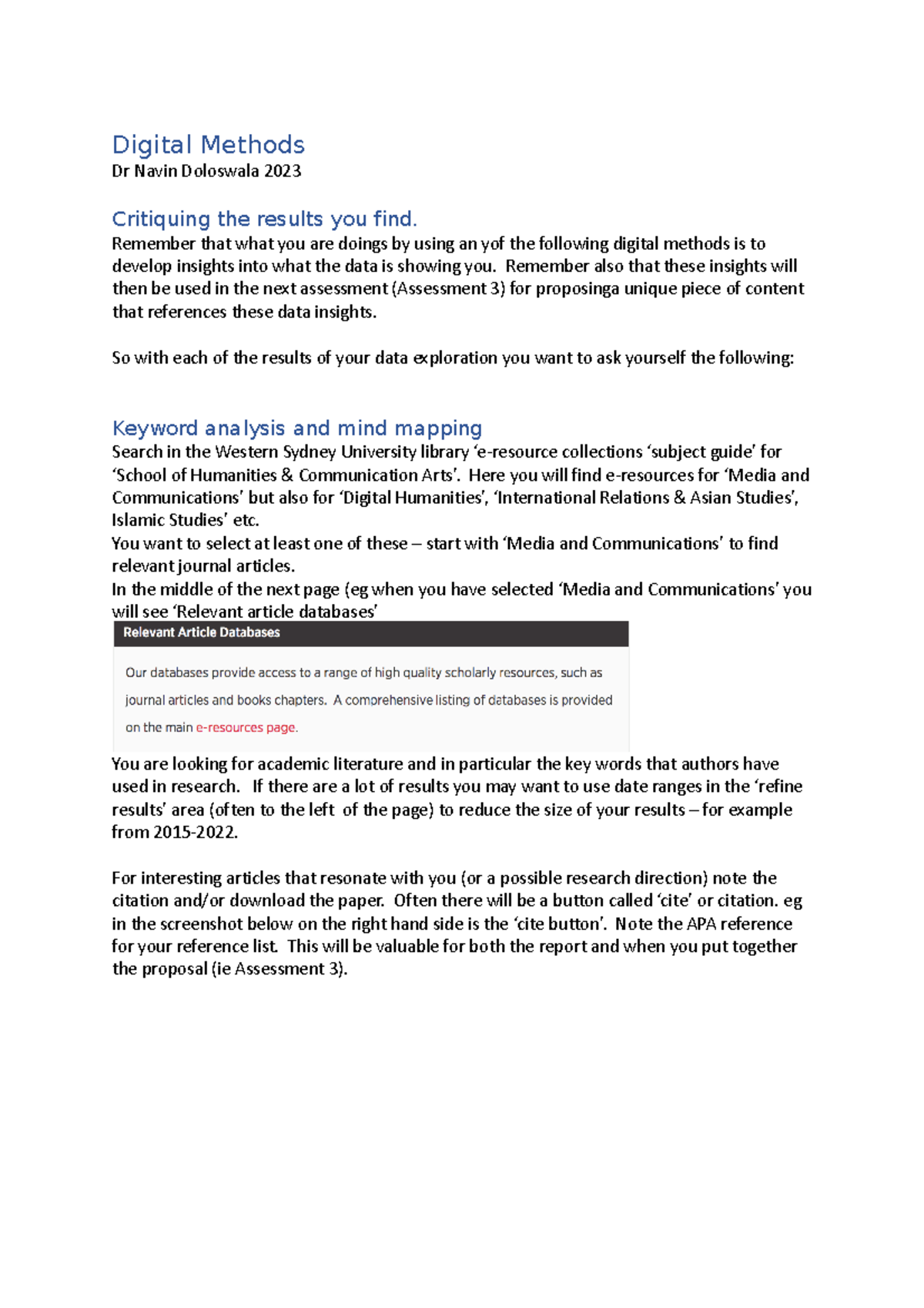 Digital Methods DMP23 V1 - Digital Methods Dr Navin Doloswala 2023 ...