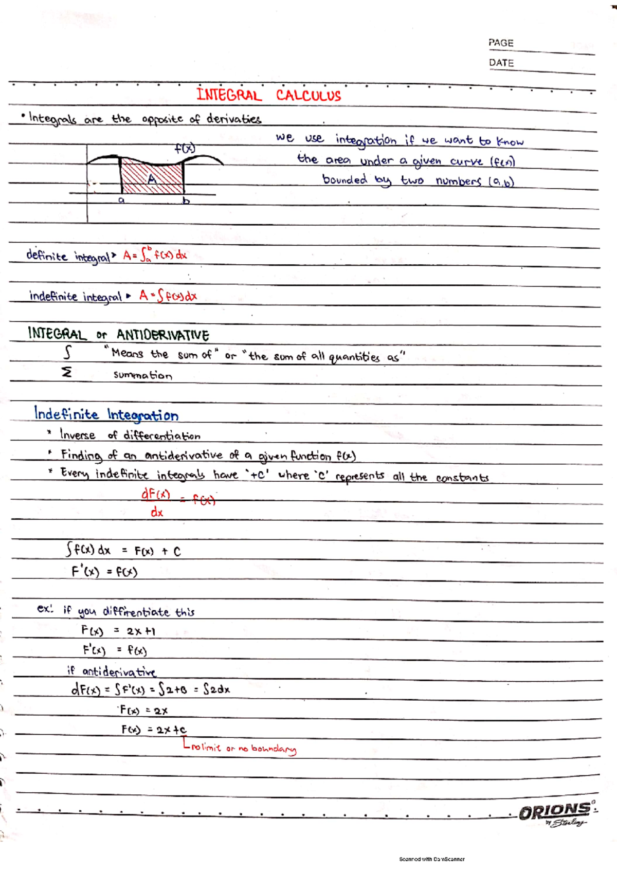 Integral Calculus Calculus 2 Pangsu Studocu