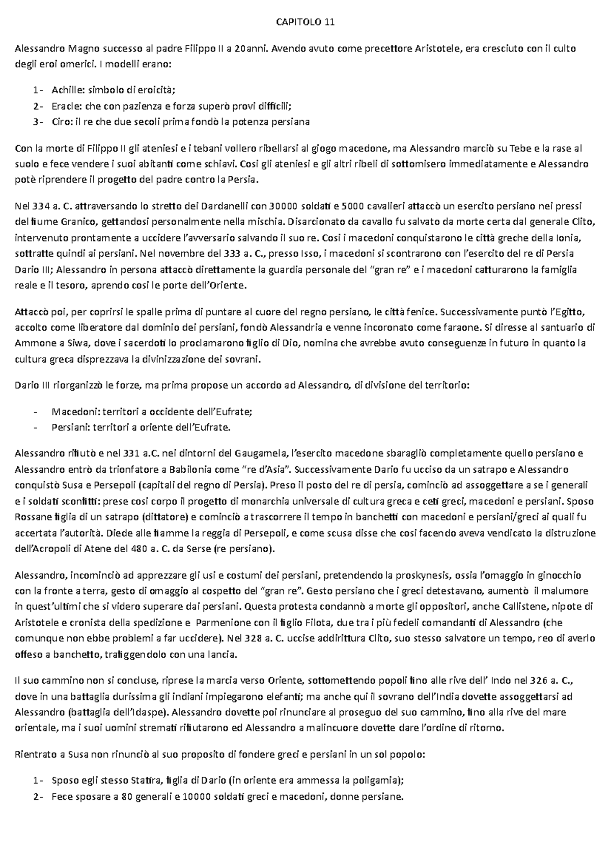 Alessandro Magno - Avendo avuto come precettore Aristotele, era ...