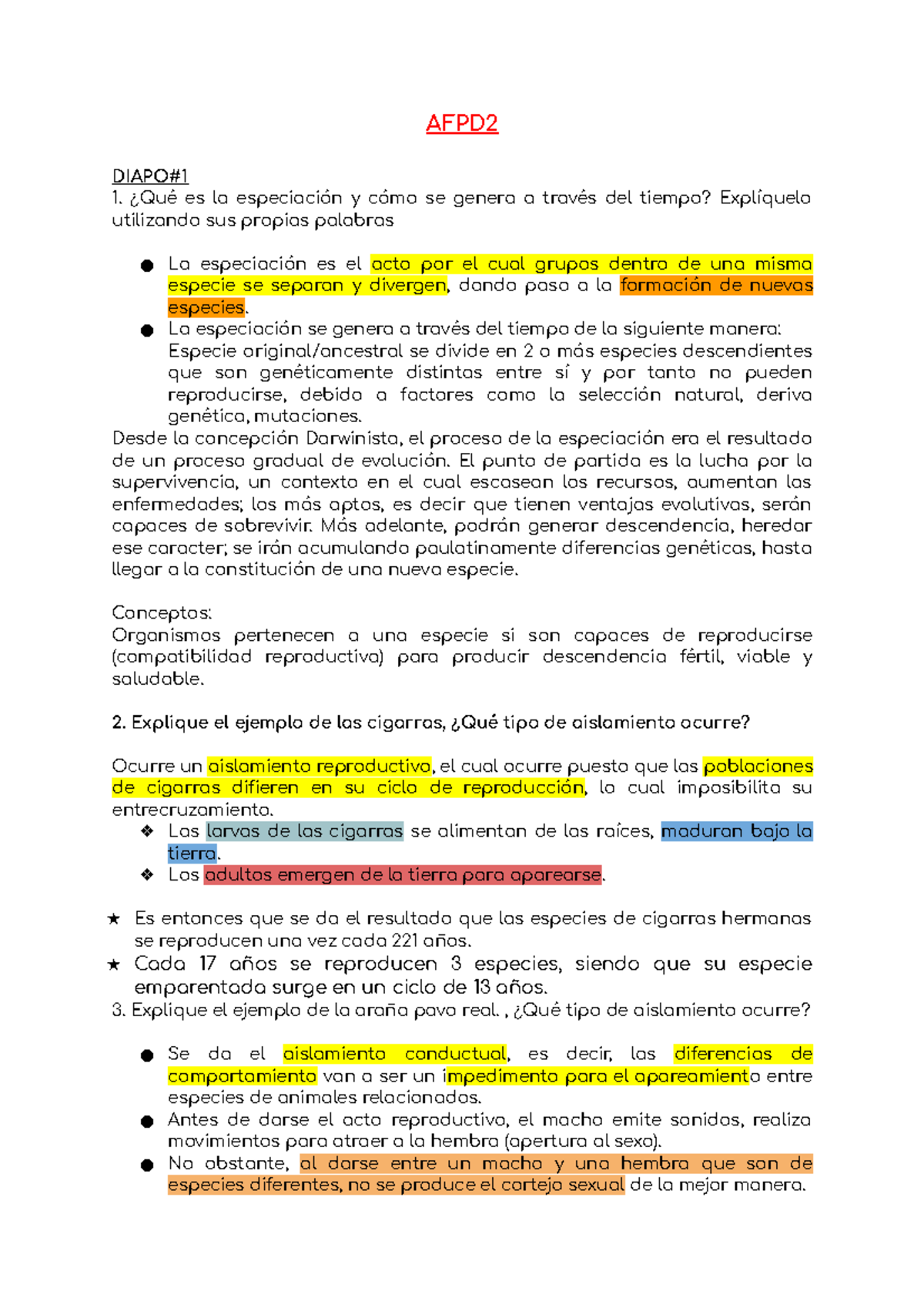 AFPD#2 MATERIAL PARA PRACTICAR - AFPD DIAPO# ¿Qué es la especiación y ...