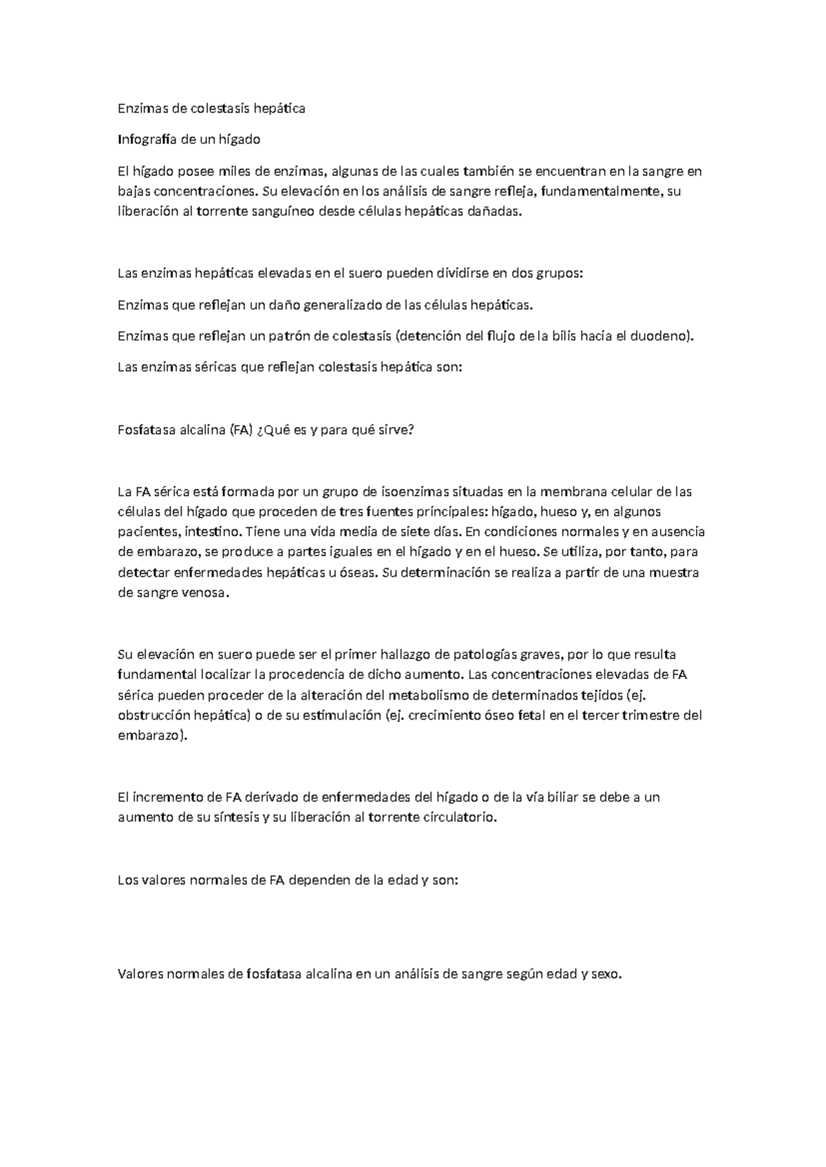 Enzimas de colestasis hepática - Enzimas de colestasis hepática ...