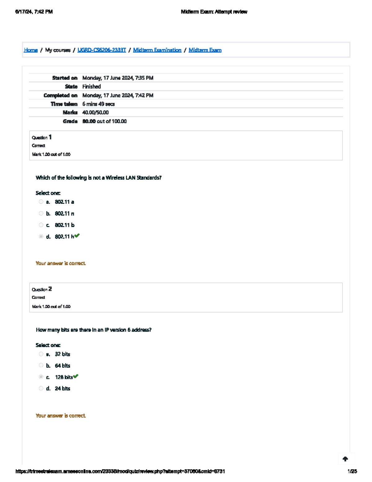 Principles of Operating Systems and Its Applications mid exam - 7:42 PM Midterm Exam: Attempt ...