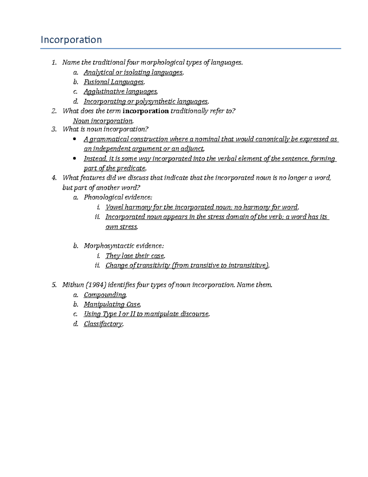Quiz4 Quiz 4 Incorporation Name The Traditional Four Morphological quiz4-quiz-4-incorporation-name-the-traditional-four-morphological