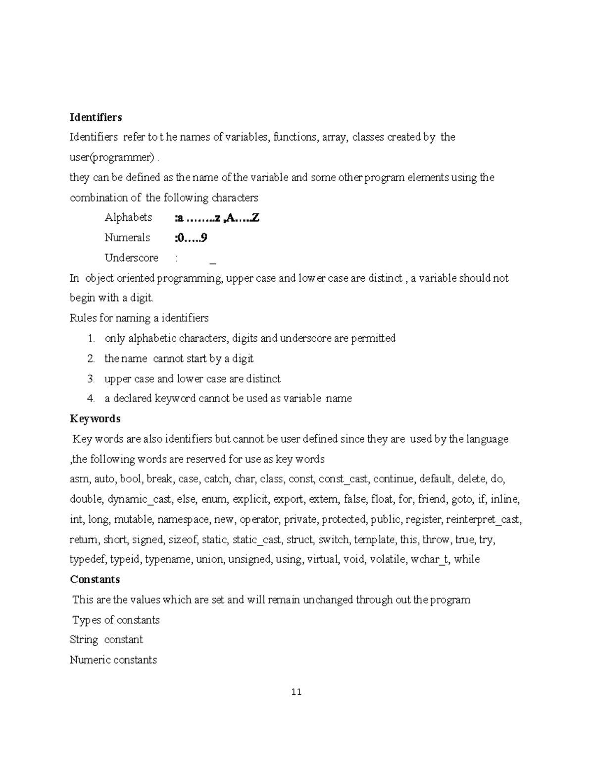 Lesson Two Oop Its Good Identifiers Identifiers Refer To T He Names Of Variables Functions