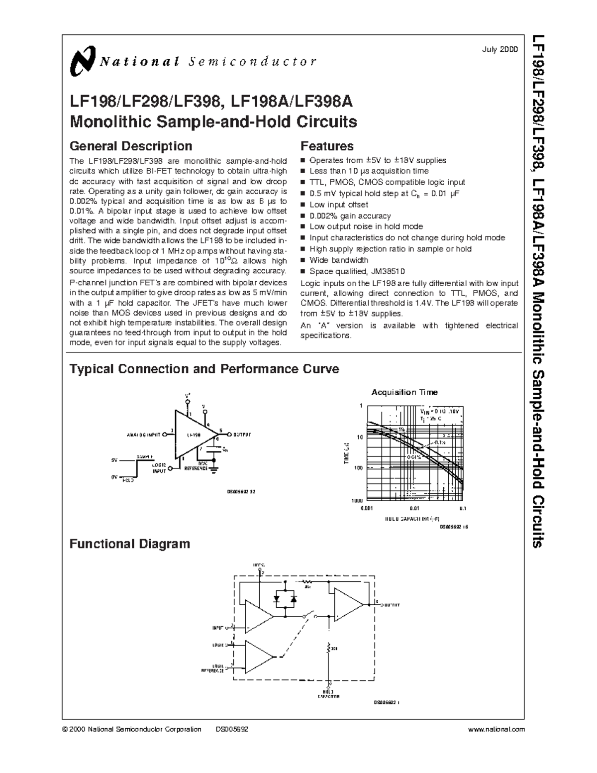 LF198 - hoja de datos - LF198/LF298/LF398, LF198A/LF398A Monolithic ...