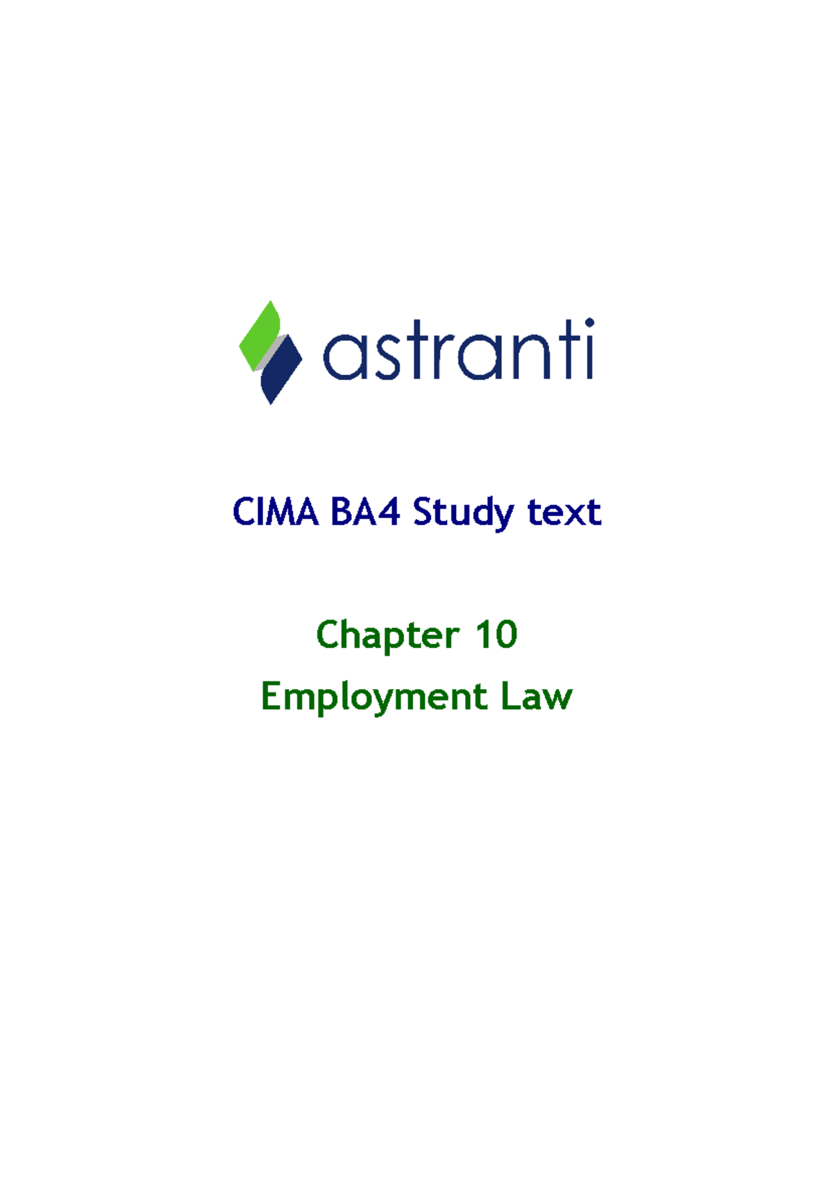 Ba4chapter 10 - i need practice questions and answers - CIMA BA4 Study ...