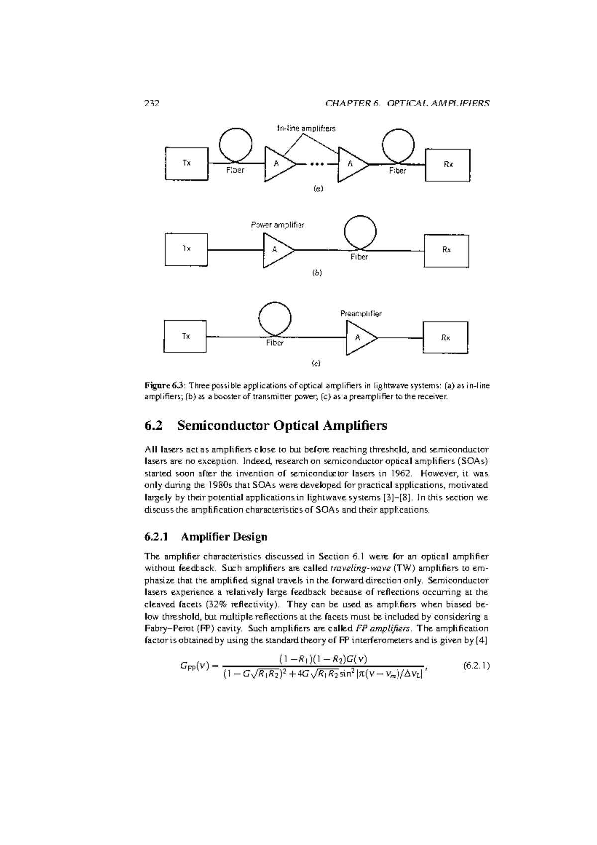 Fiber-Optic Communication Systems (47) - 232 CHAPTER 6. OPTICAL ...