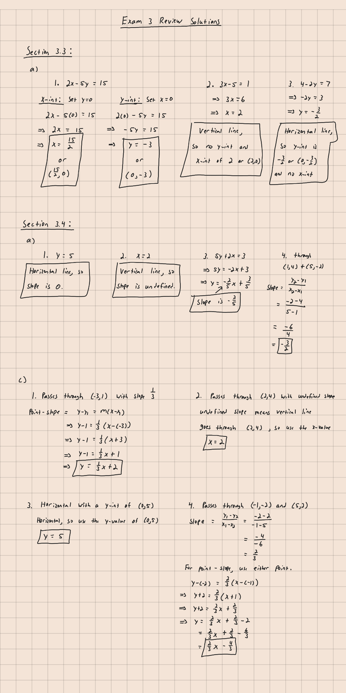 Math 111 Exam 3 Review Solutions - Exam 3 Review Solutions Section 3: a) 1. 2. I 3. Set Y Set 15 ...