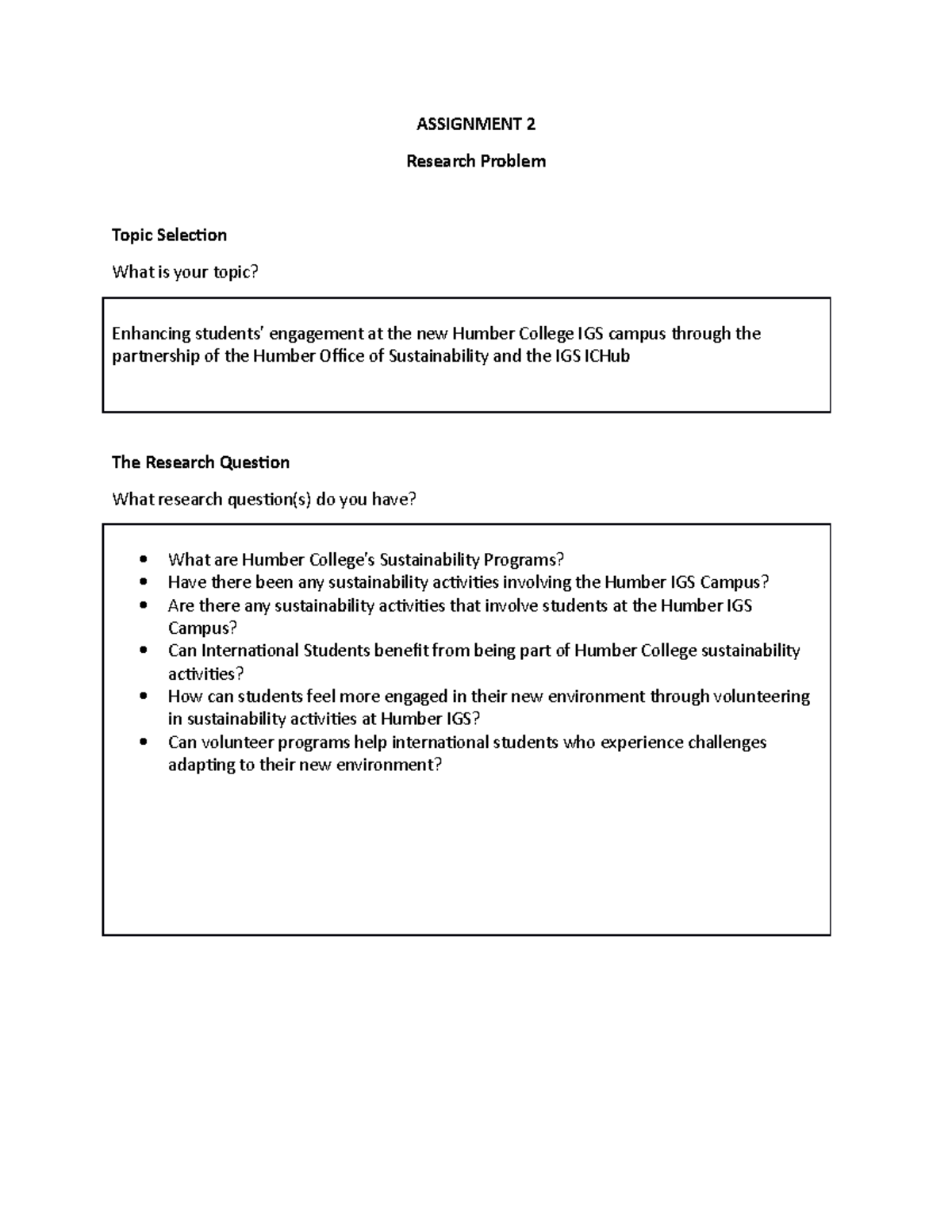 BRM Research Proposal Group 1 - ASSIGNMENT 2 Research Problem Topic ...