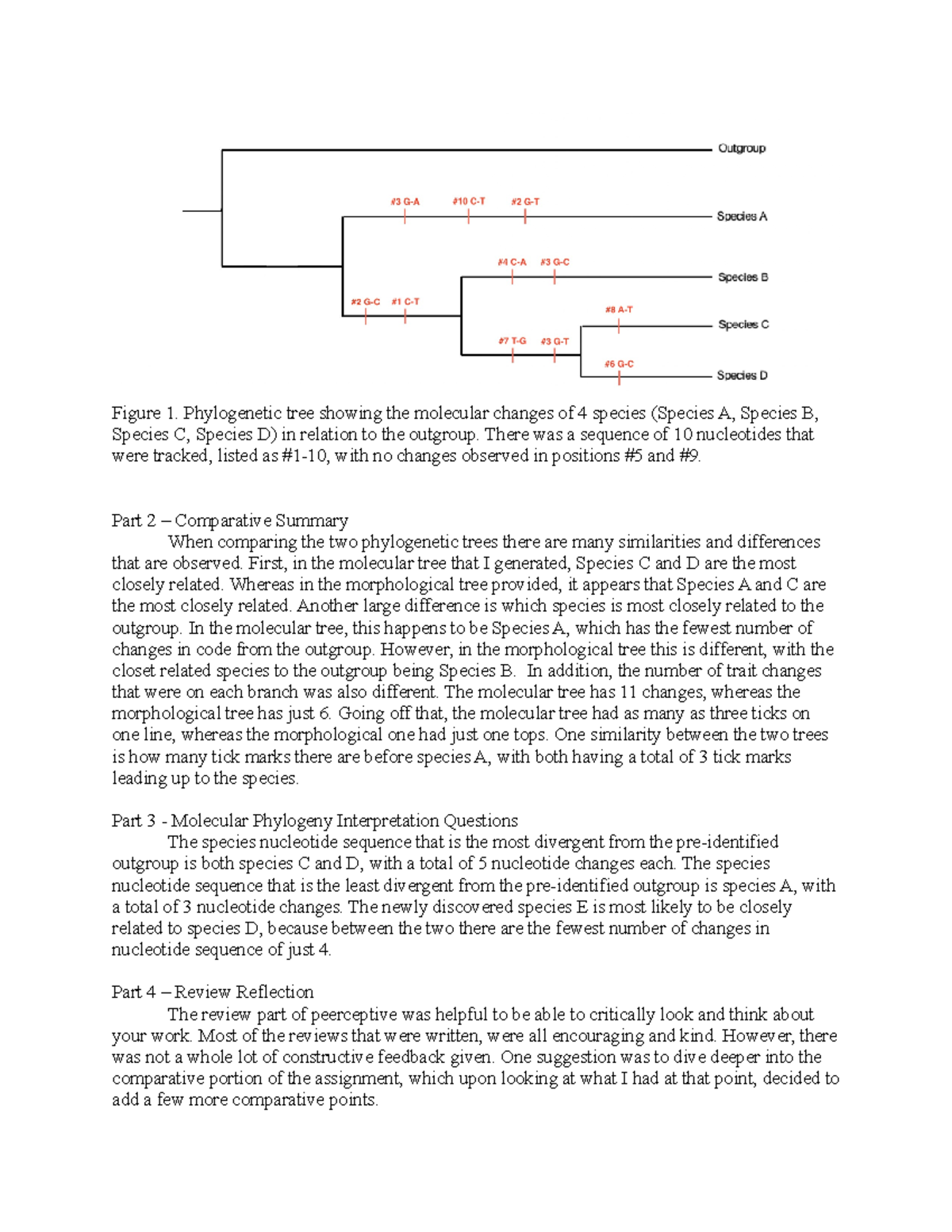 Lab Assignment 6 - Figure 1. Phylogenetic tree showing the molecular ...