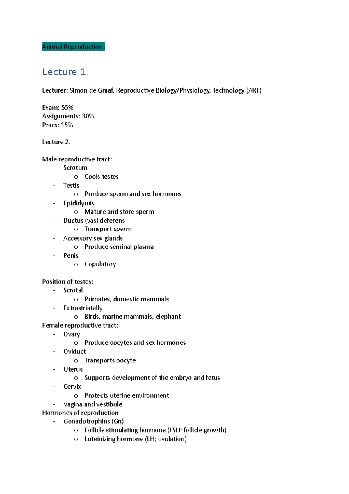 1Lecture 21 - Basic notes from the first academic lecture- detailing ...