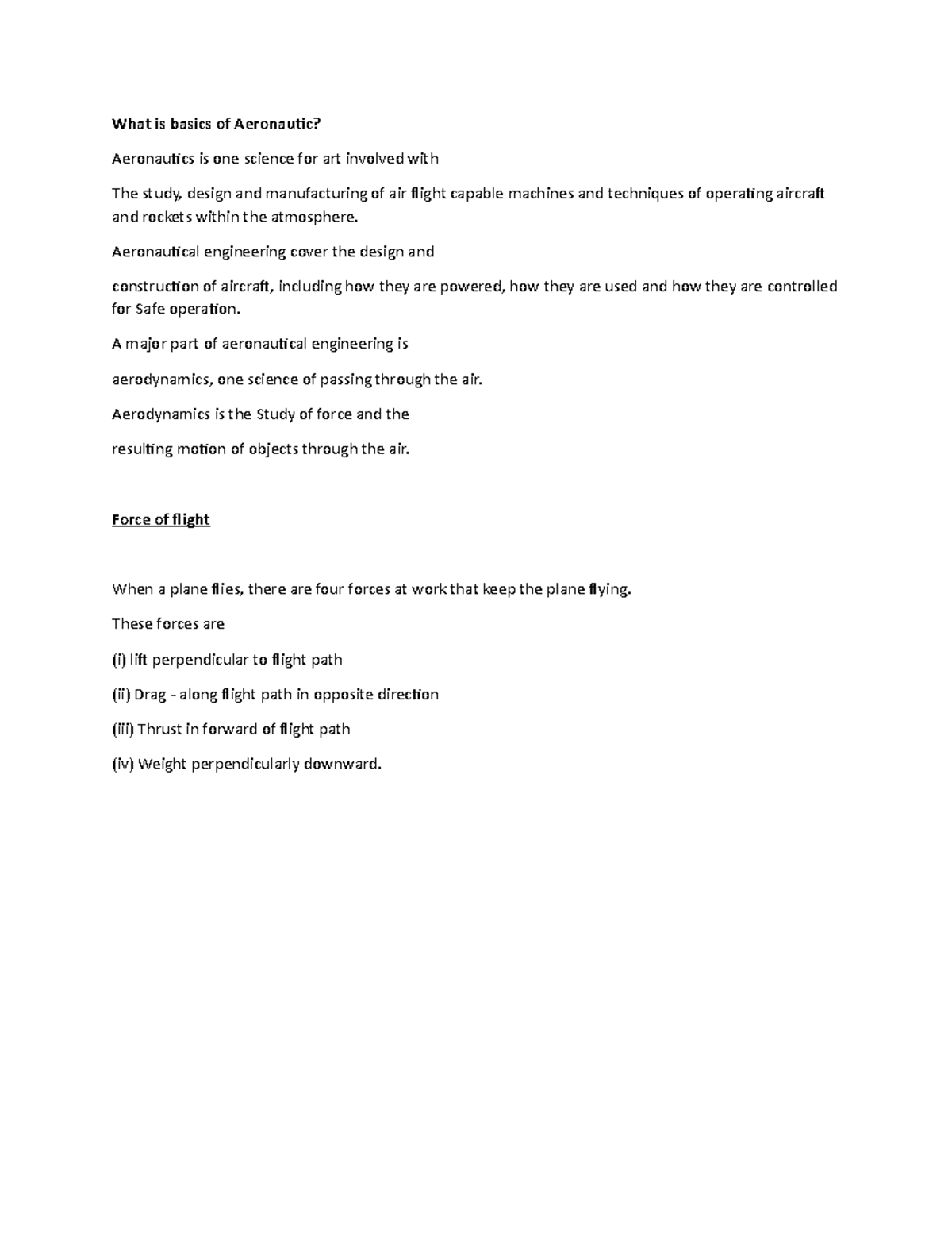 Aeromodeling-Basics - Useful Notes - What is basics of Aeronautic ...