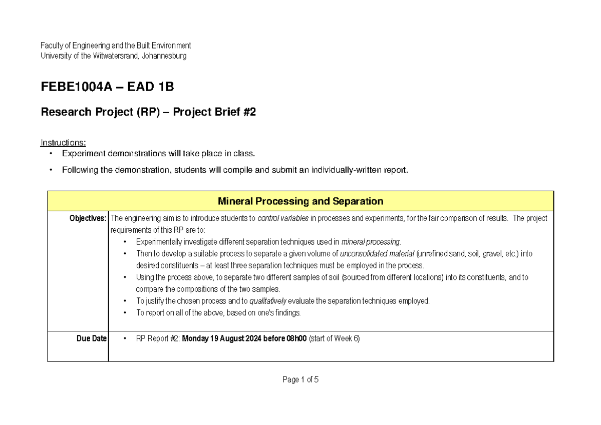 Research Project Brief #2 (2024) - University of the Witwatersrand ...