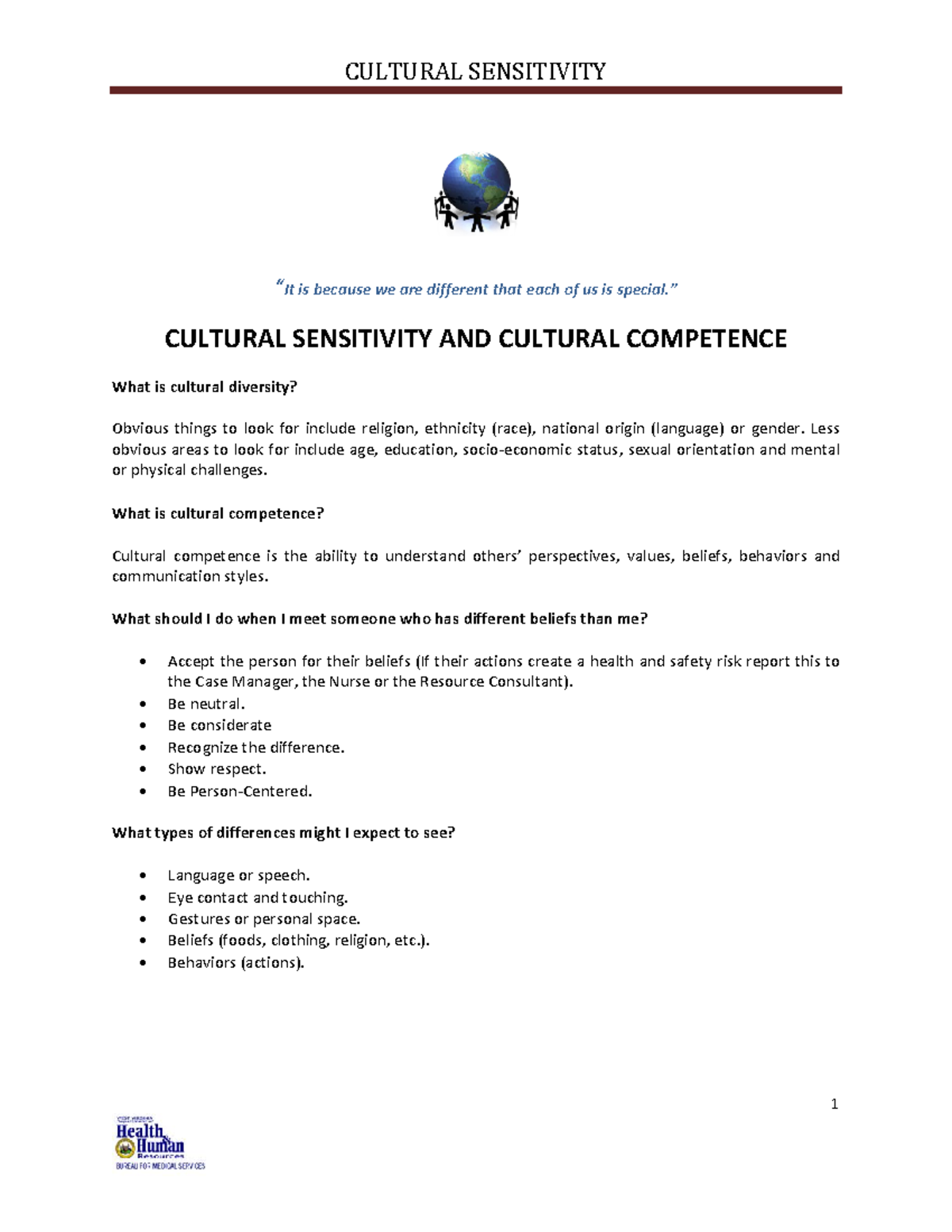 Cultural Sensitivity Training 09 08 14 - History - BulSU - Studocu