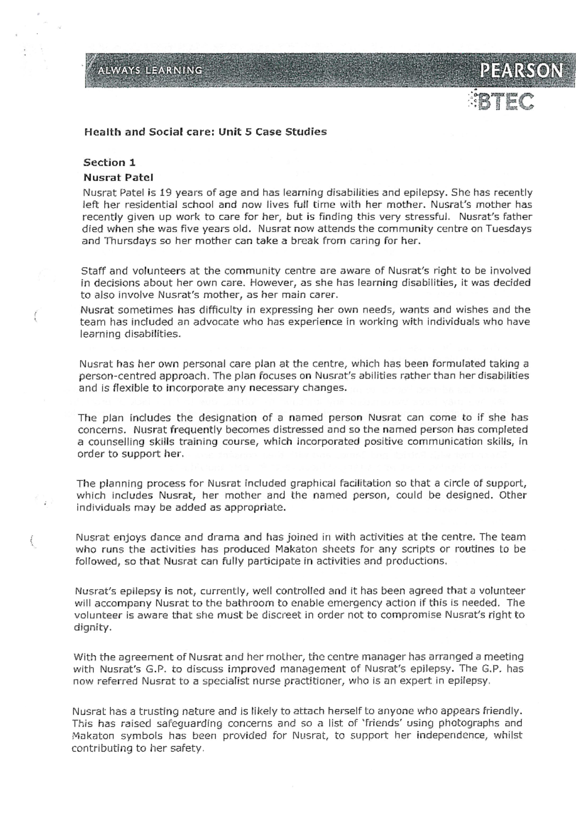 Case studies - its really in depth - ALWAYS LEARNING PEARSON BTEC ...