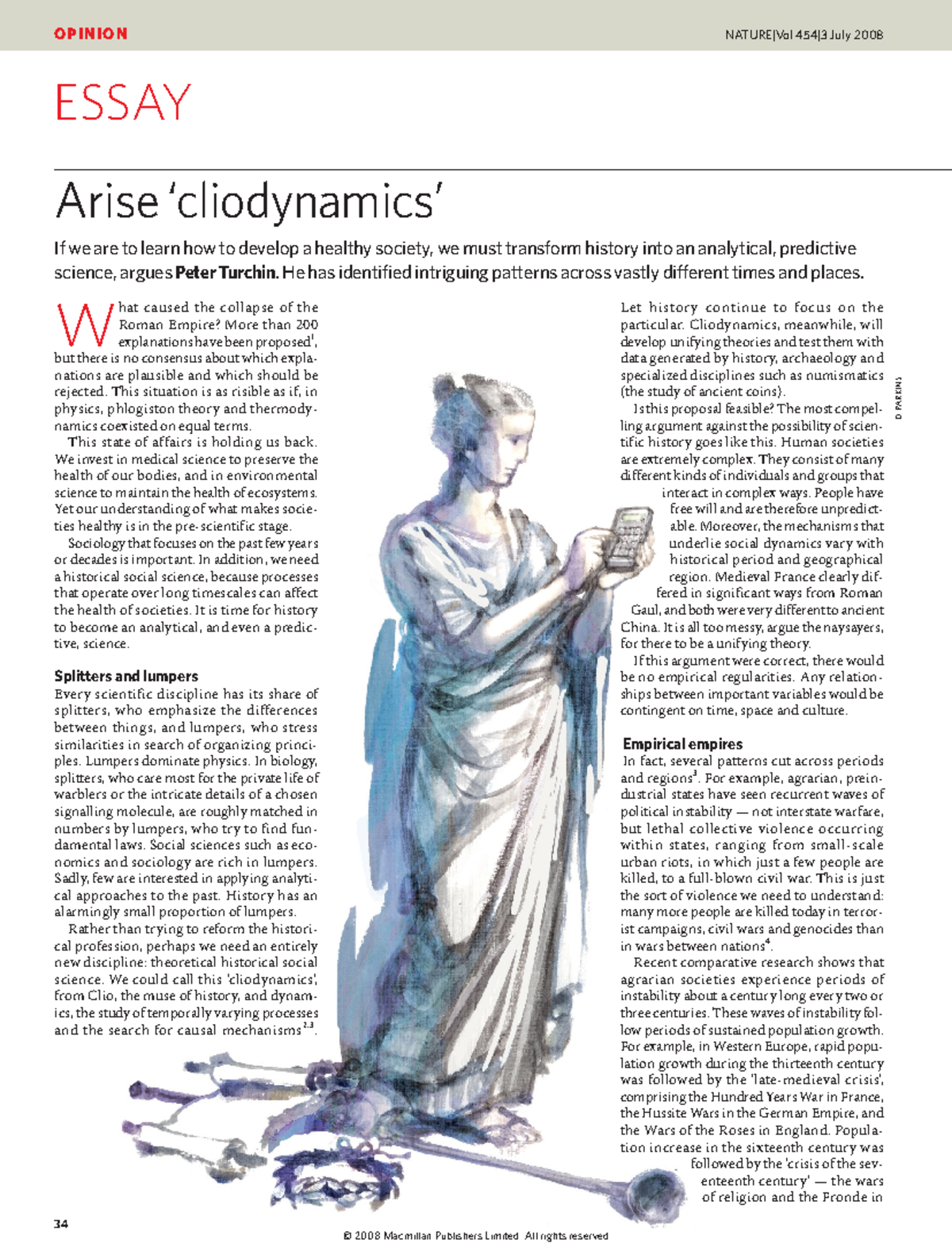 Turchin - Arise Cliodynamics - bijgevoegde lectuur - D. PARKINS W hat ...