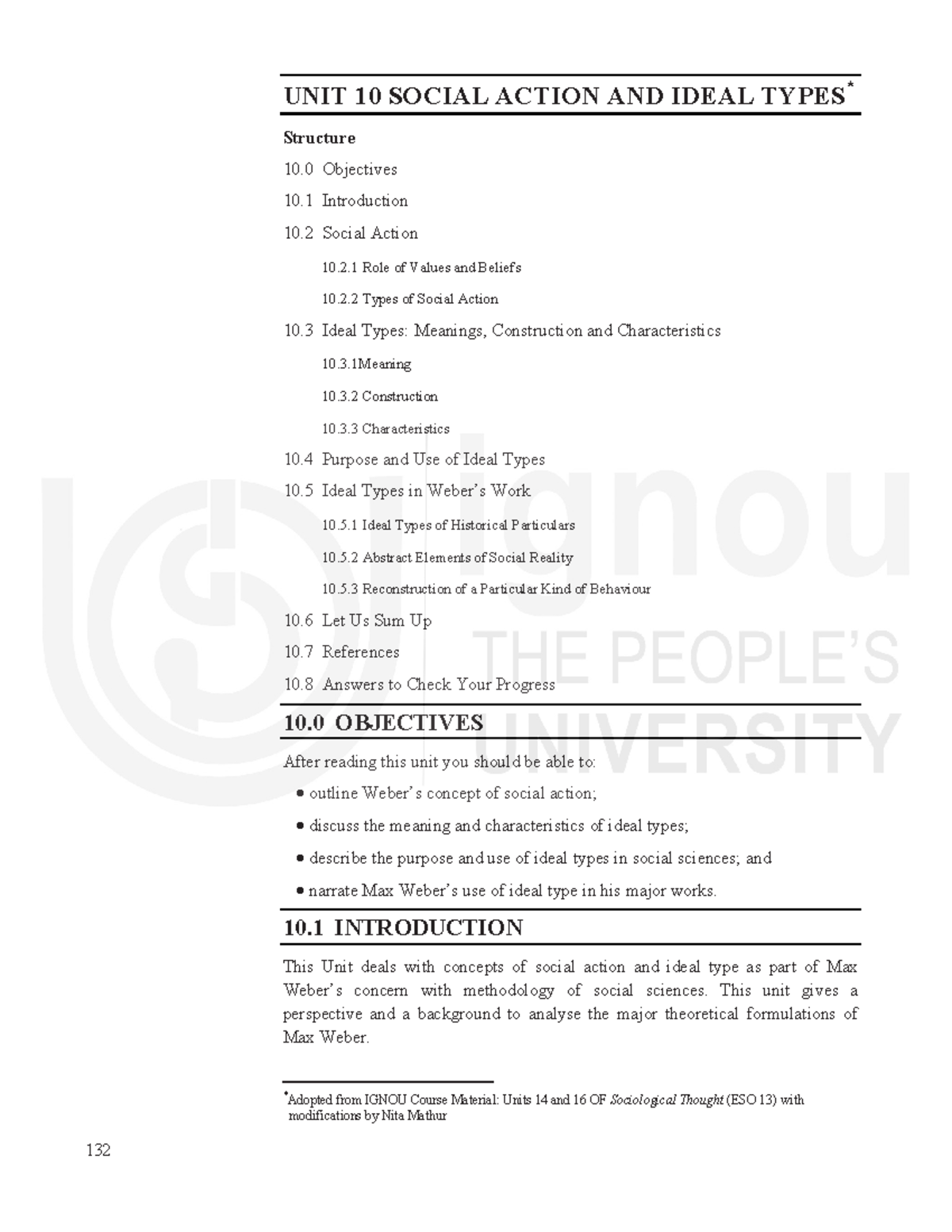 Social Action AND Ideal TYPE - Max Weber UNIT 10 SOCIAL ACTION AND ...