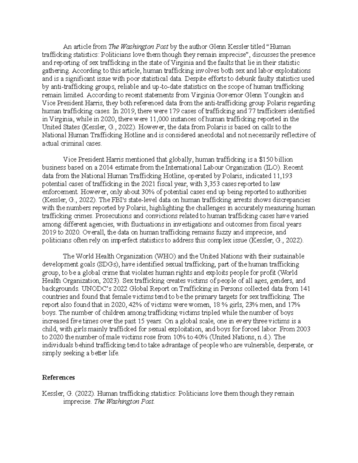 NR503 wk 7 DB - n/a - An article from The Washington Post by the author ...