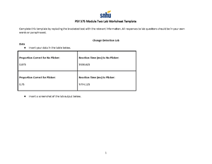 PSY 375 Project One - PSY 375 Project One Template Attention Clinic for ...