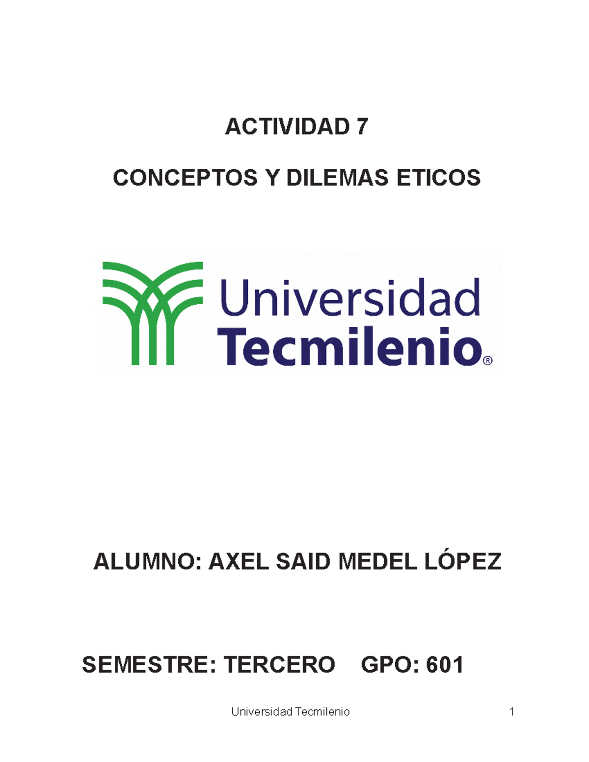 Actividad 7 Conceptos - trabajo requerido - ACTIVIDAD 7 CONCEPTOS Y ...