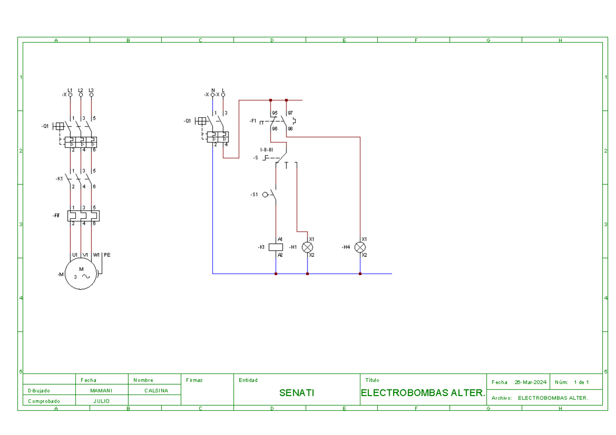 Electrobomba alterna - A A B B C C D D E E F F G G H H 1 1 2 2 3 3 4 4 ...
