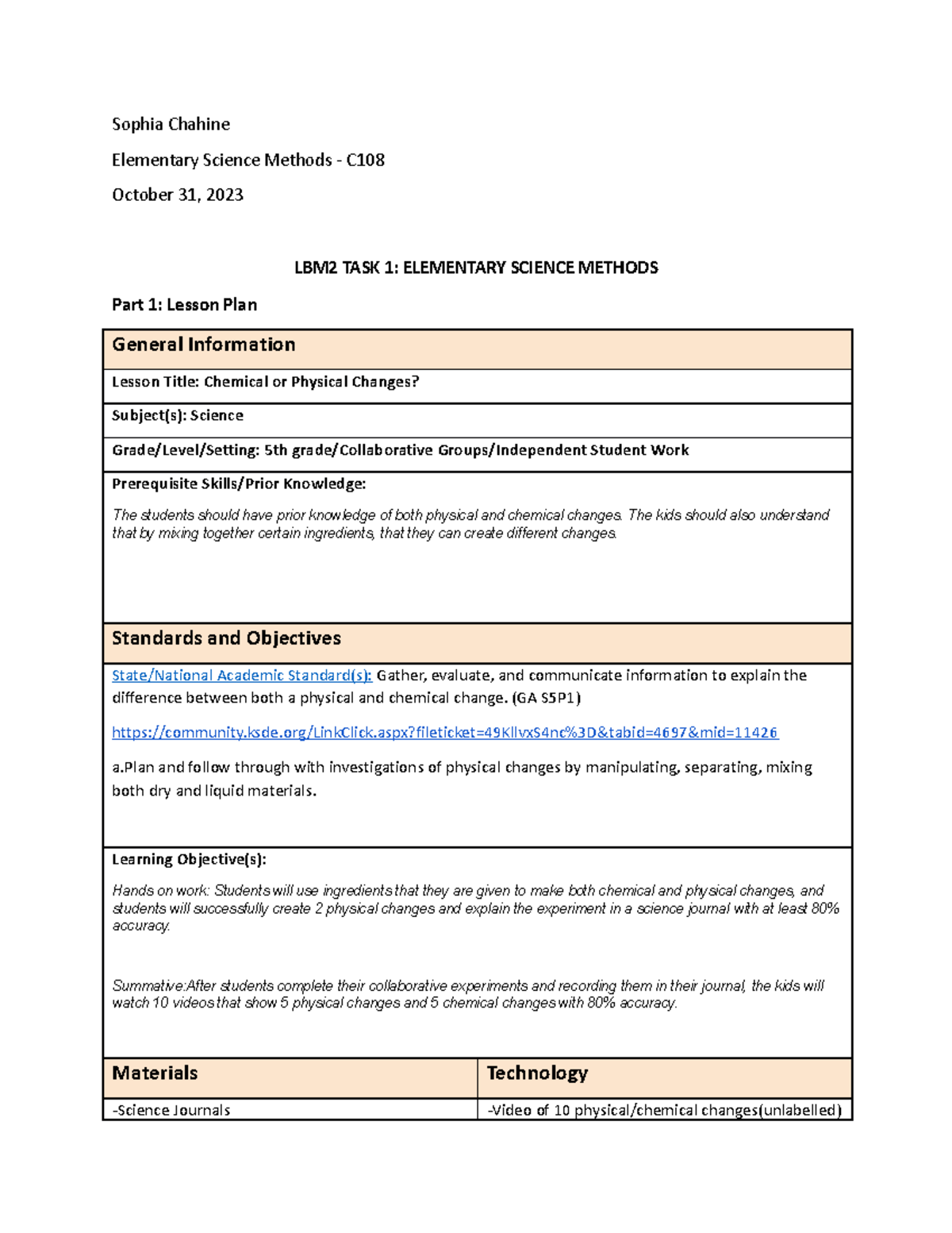 C108 task 1 - passed on second attempt - Sophia Chahine Elementary ...