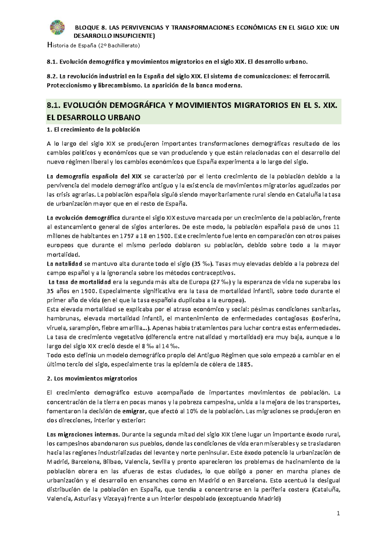 Tema 8 Pervivencias y transformaciones económicas en el siglo XIX y La revolución industrial en ...
