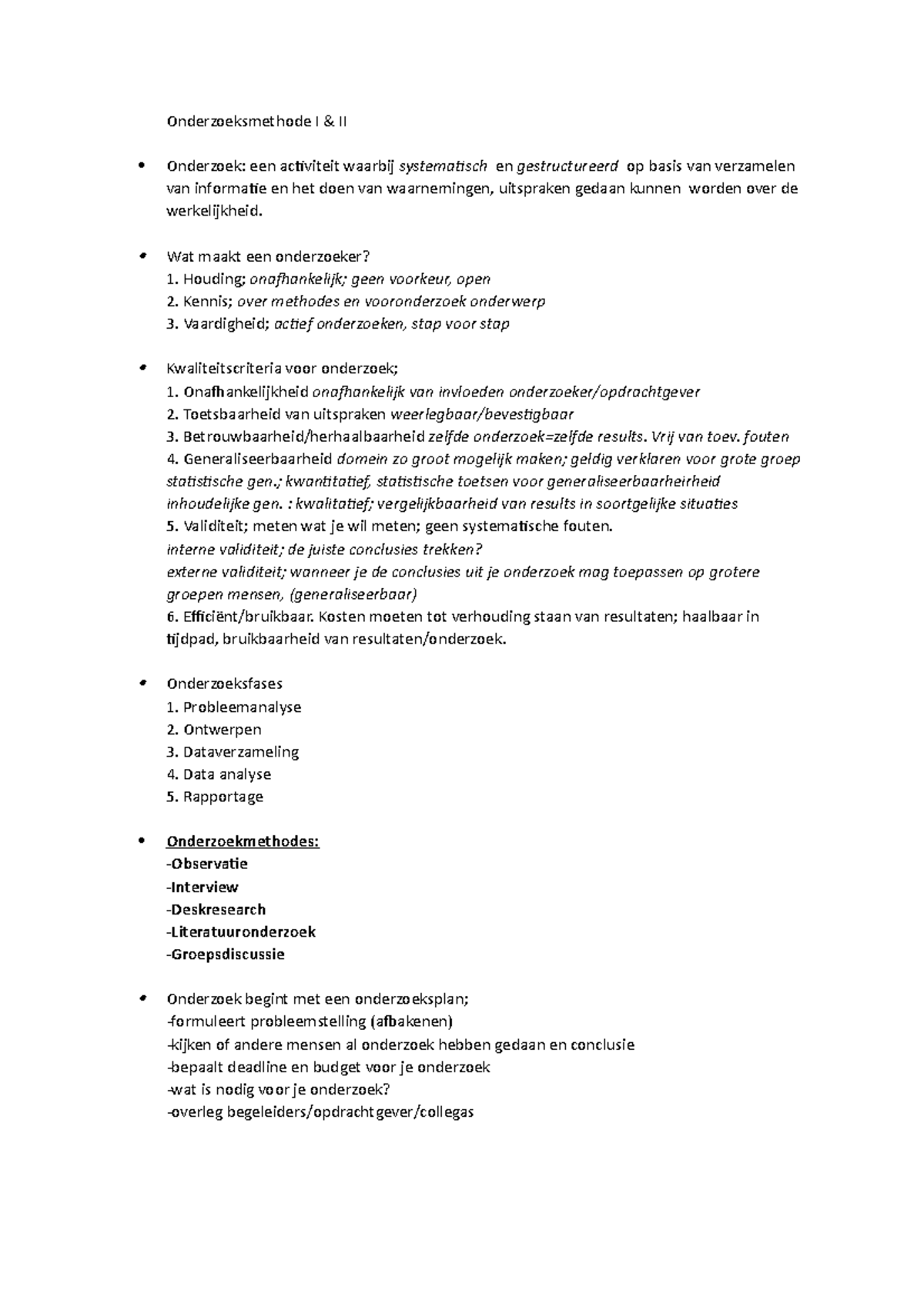 Onderzoeksmethode II samenvatting - Onderzoeksmethode I II Onderzoek ...
