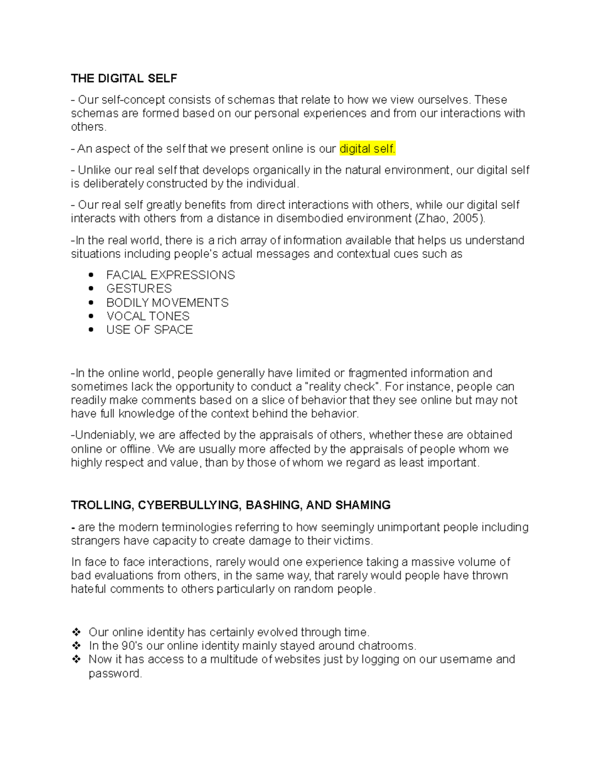 THE- Digital-SELF - .... - THE DIGITAL SELF Our self-concept consists ...