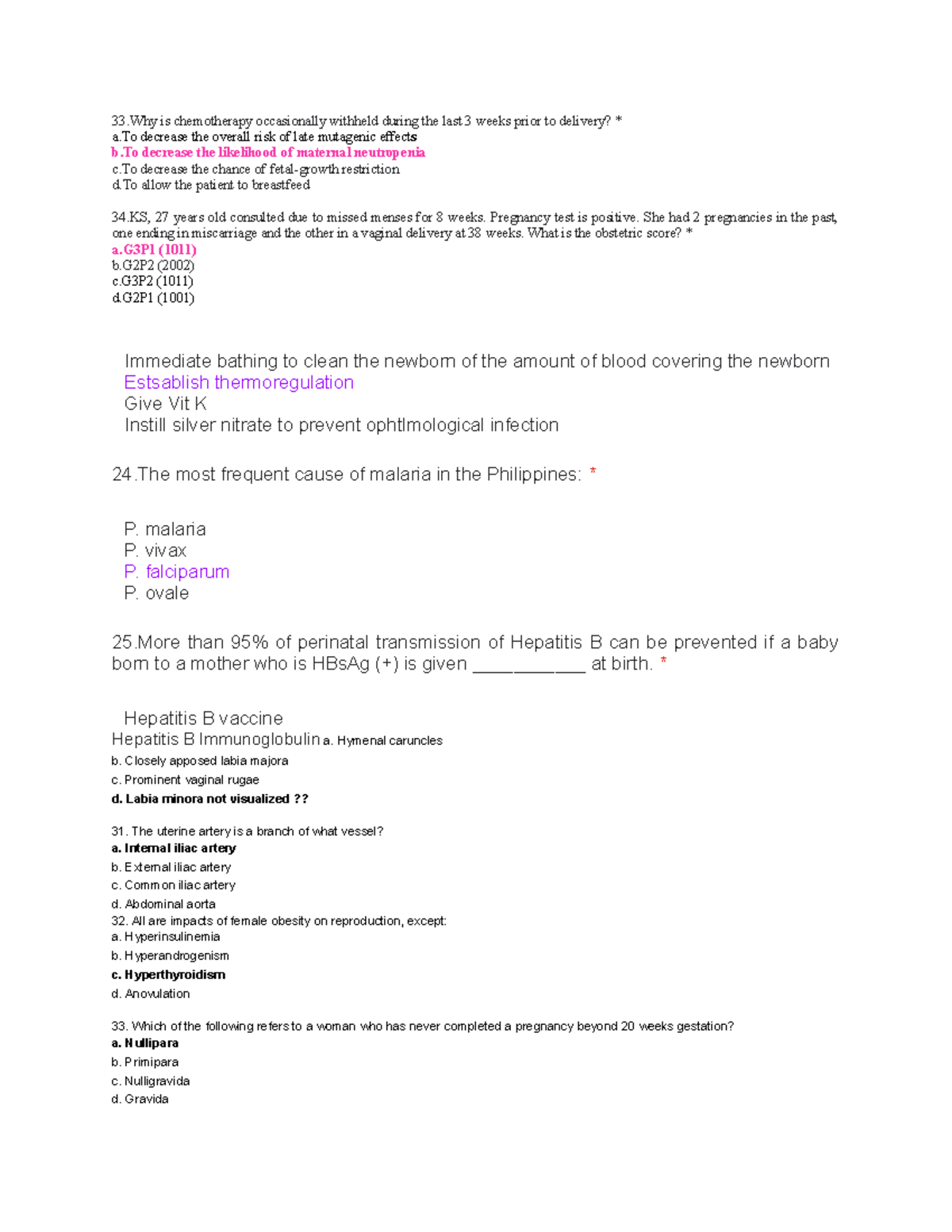 Psychology SAC medical exam part 5 - 33 is chemotherapy occasionally ...