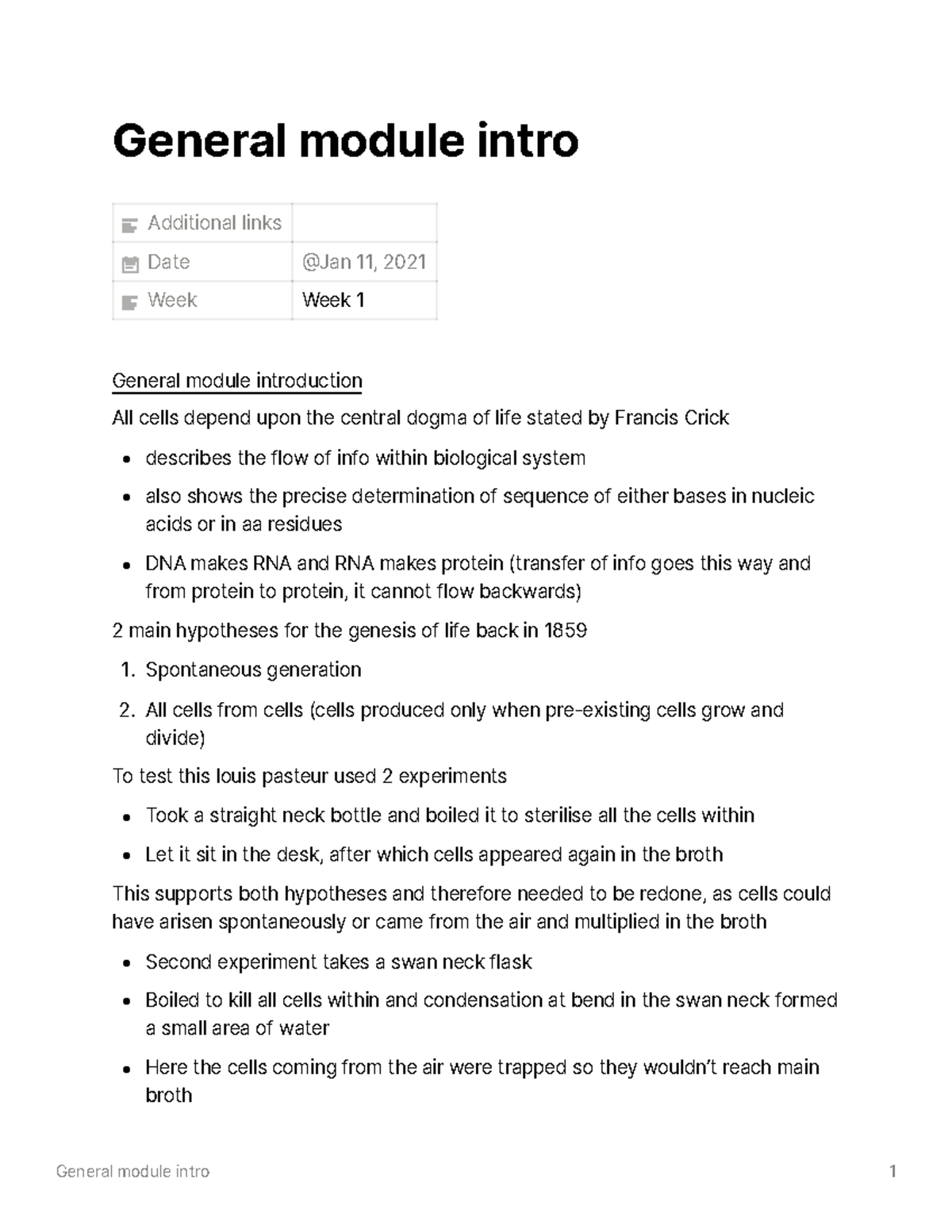 General Module Intro General Module Intro Additional Links Date Week Week 1 General Module