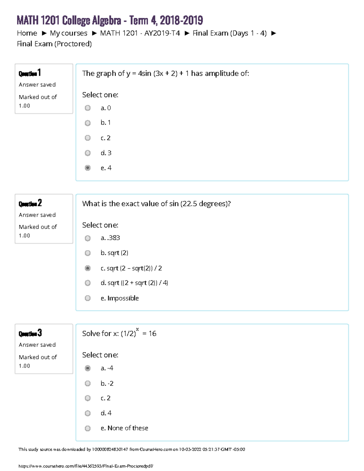 Final Exam Proctored - my.uopeople/mod/quiz/attempt.php 1/ Home My ...