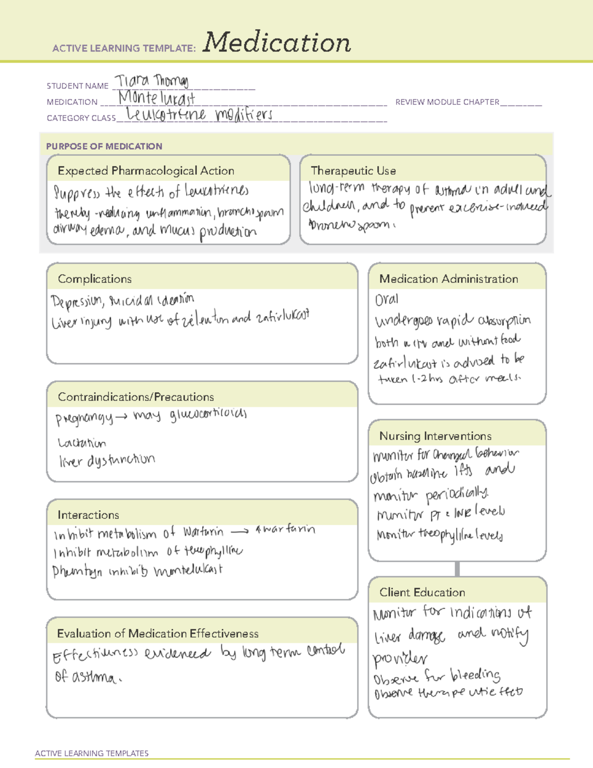 Medications that prevent exercise-induced bronchospasm - ACTIVE ...