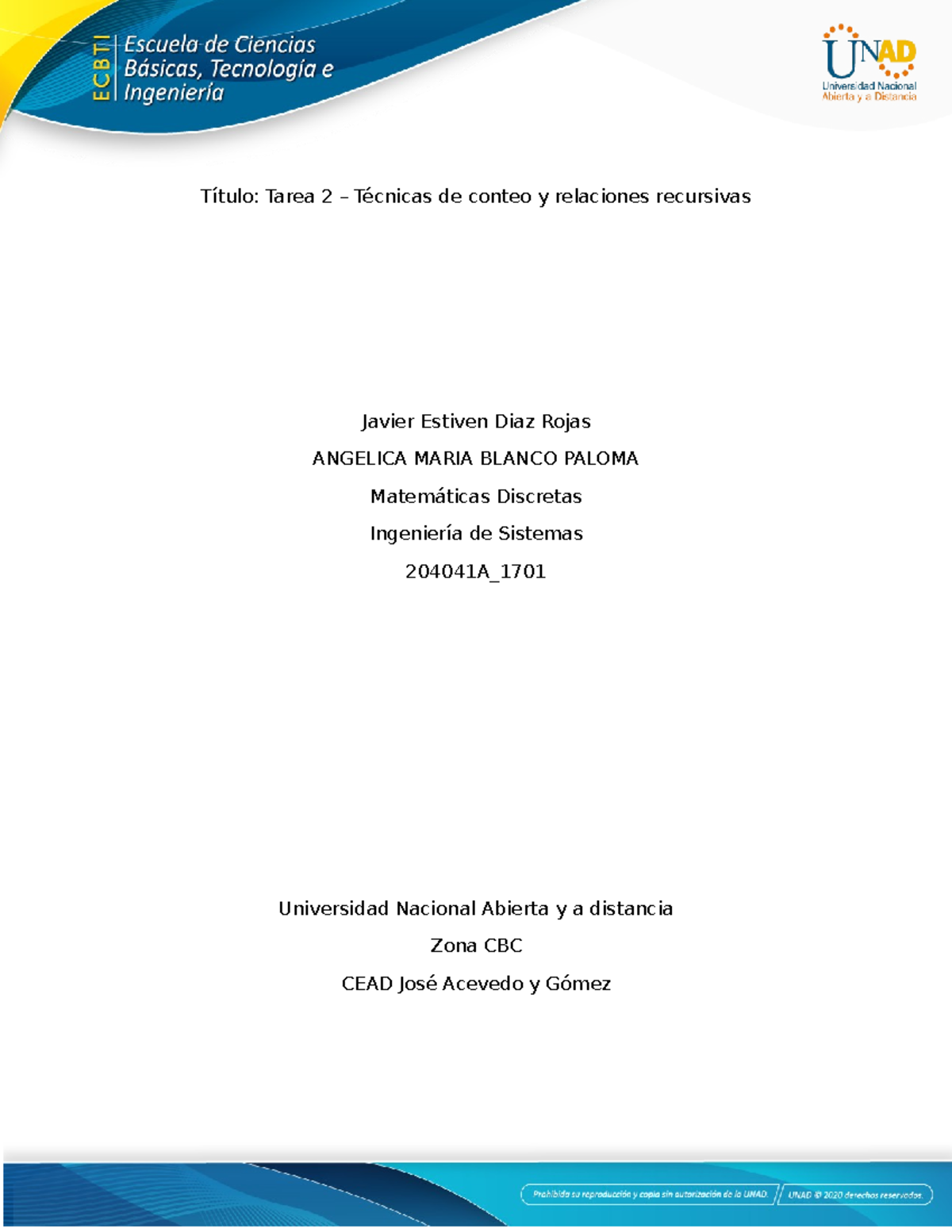 Tarea 2 204041 A 1701 Javier Diaz - Título: Tarea 2 – Técnicas de ...