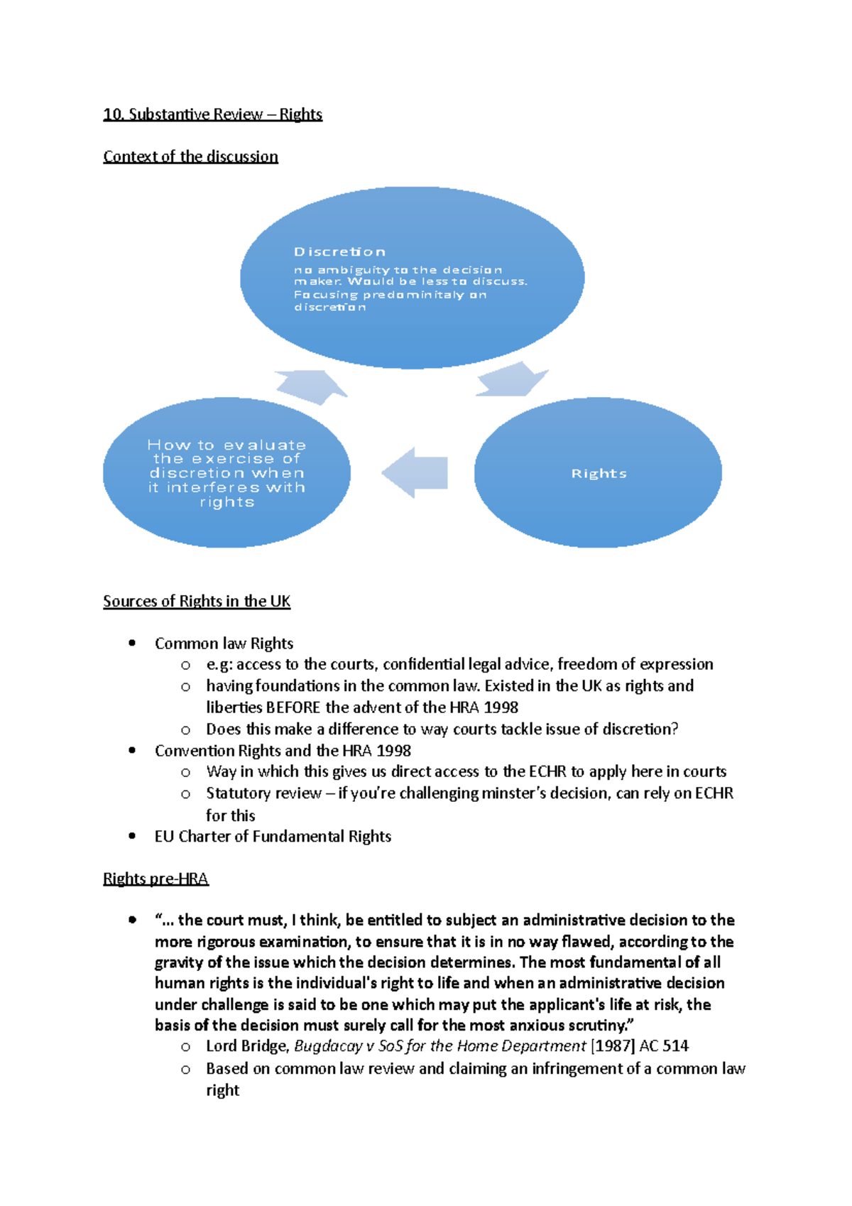 10. Substantive Review – Rights - 10. Substantive Review Rights Context ...