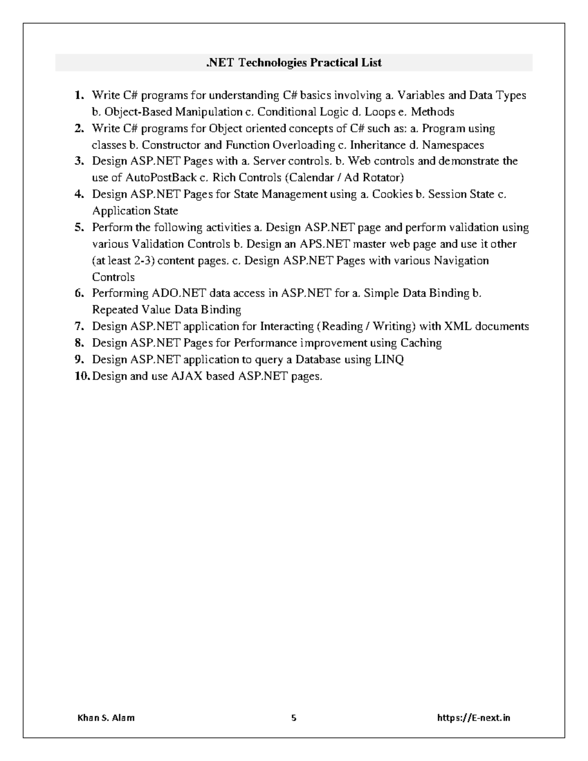 NET Practicals and assignment for SYCS - .NET Technologies Practical ...