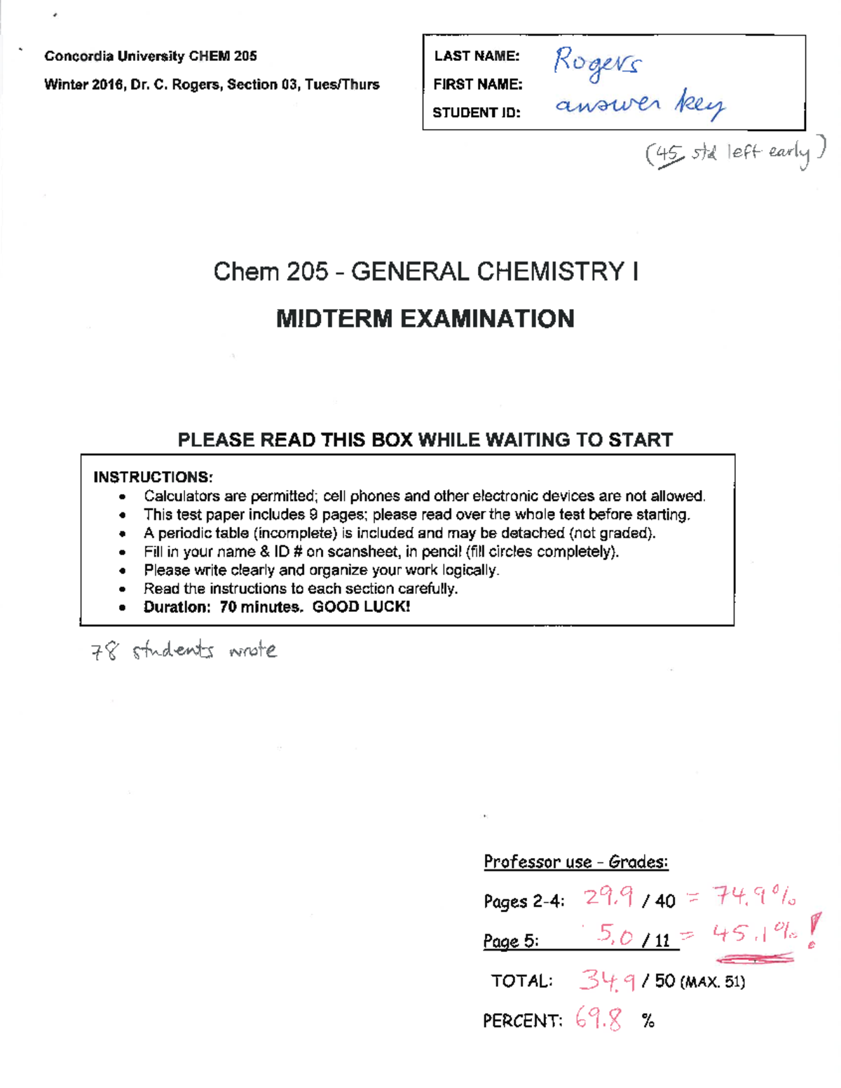 Exam 18 April 2016 Questions And Answers Chem 205 Warning Decodescan Unexpected Mcu Data