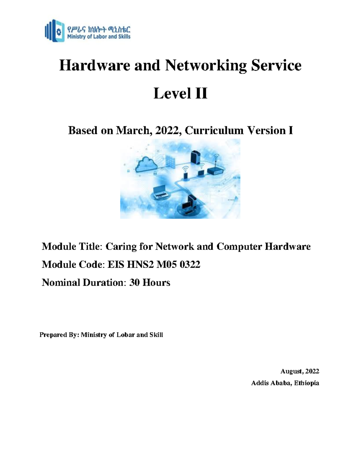M05 Network And Computer Hardware Hardware And Networking Service Level Ii Based On March 2022